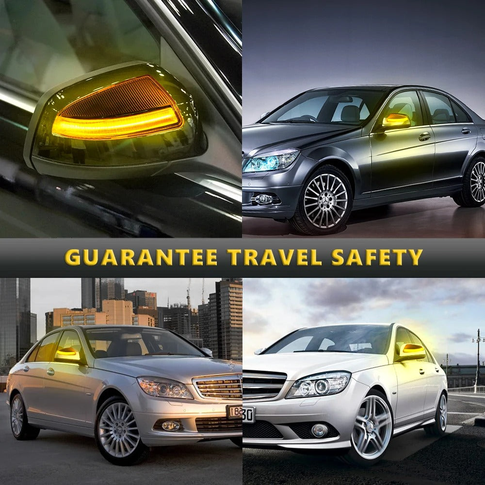 2 x LED Dynamic Mirror Indicators Turn Signal Lights For Mercedes Benz ...