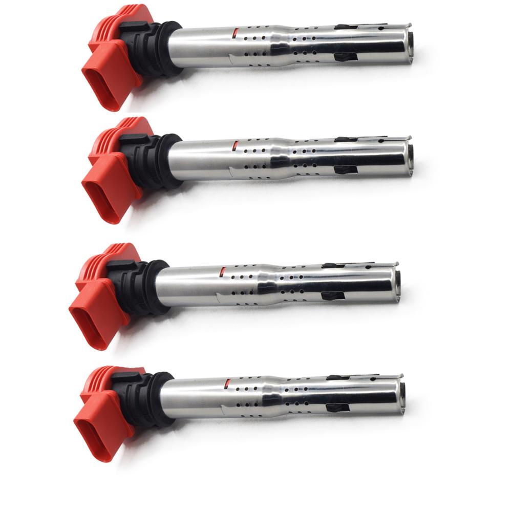 **SPECIAL** 4Pcs Red R8 Ignition Coils Suit For Audi R8 A3/4/5/6/7/8 T ...