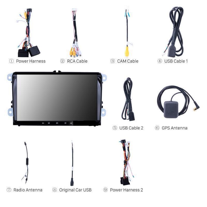 4G + 64G Suit For VW Android 12 Stereo Head Unit 9” Supports Apple Car ...